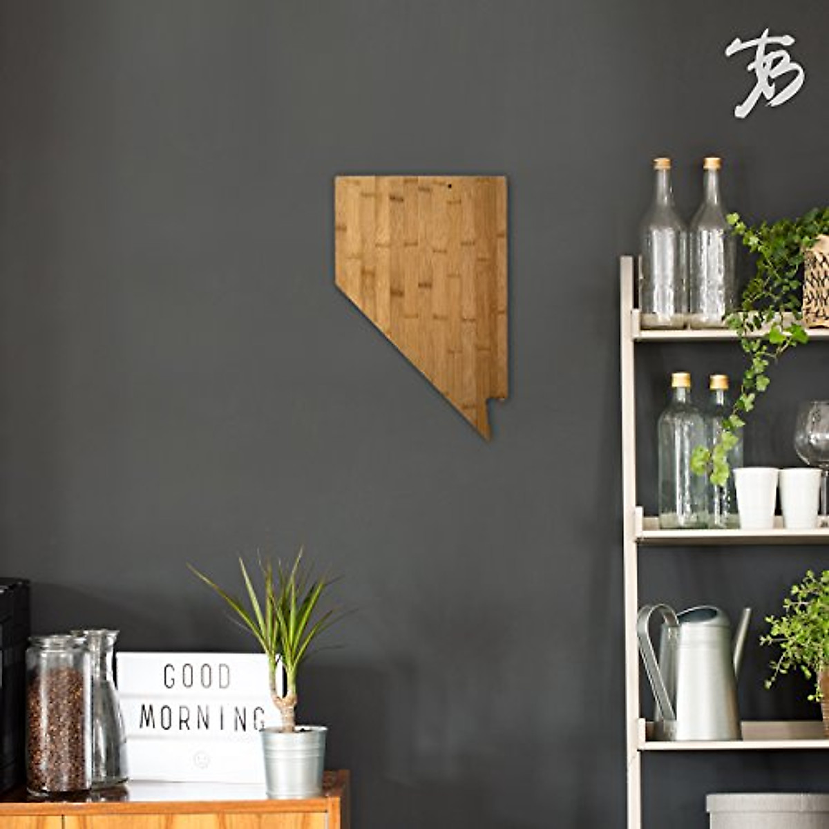 Totally Bamboo Nevada State Shaped Bamboo Serving & Cutting Board