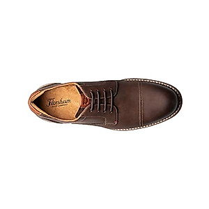 Florsheim Men's Neufeld Cap Toe Oxford, Brown Crazy Horse, 8