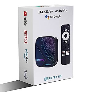 ATV Google Certified Android 11.0 TV Box, 2GB RAM 16GB ROM Amlogic S905Y4 Android TV Quad 64 bits Cortex-A35, 2.4G/5G Dual WiFi Support YouTube 4K H.265 AV1 with Netflix Google Assistant