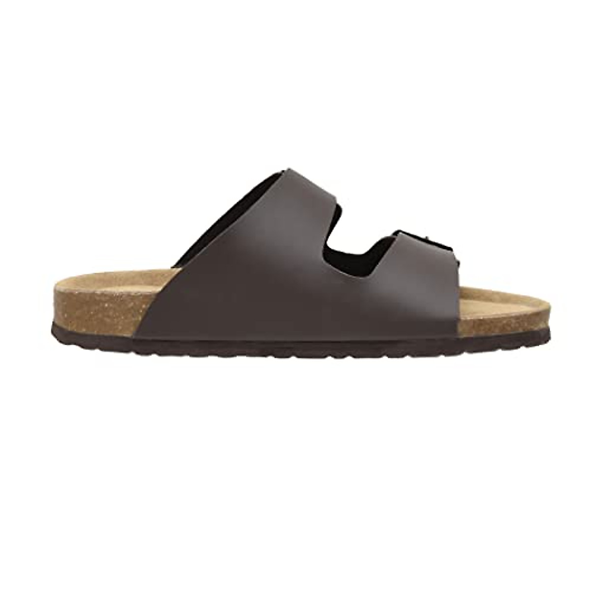 CUSHIONAIRE Men's Lane Cork footbed Sandal with +Comfort, Brown Nappa 10