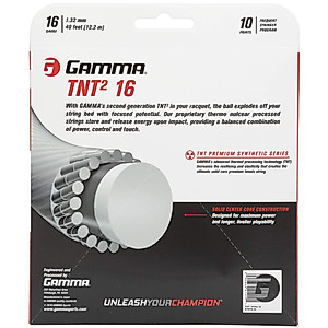 Gamma TNT2 16G Tennis String, White