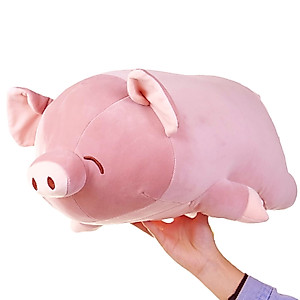 OULV Cute Pig Stuffed Animal Plush Doll Toy, Soft Fat Pig Plushes Hugging Pillow Gifts for Bedding, Kids Birthday, Valentine, Christmas Room Decoration(31.4inch)