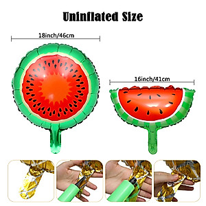 30 Pieces Fruit Balloons Fruit Aluminum Foil Balloons Tutti Frutti Party Decorations Tropical Fruit Balloons for Birthday Fruit Themed Party Decorations, 2 Sizes