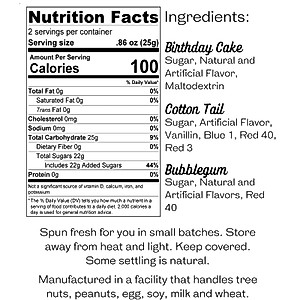 Kid's Favorites Cotton Candy Gift Set of 3 Birthday Cake, Bubblegum, Cottontail - Unique ideas for Holidays, Birthdays, Gag Gifts, Party Favors