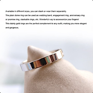 Meilanduo 925 Sterling Silver High Polish Plain Ring Comfort Fit Wedding Band for Women Men 3.5mm Size 4-12 (Silver, 8)