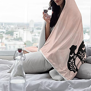 Mama Bear Wearable Blanket Super Soft Cozy Plush Hoodie Blanket Flannel Hooded Throw Blanket Wrap Cloak for Nap Travel,60"x80" for Adults