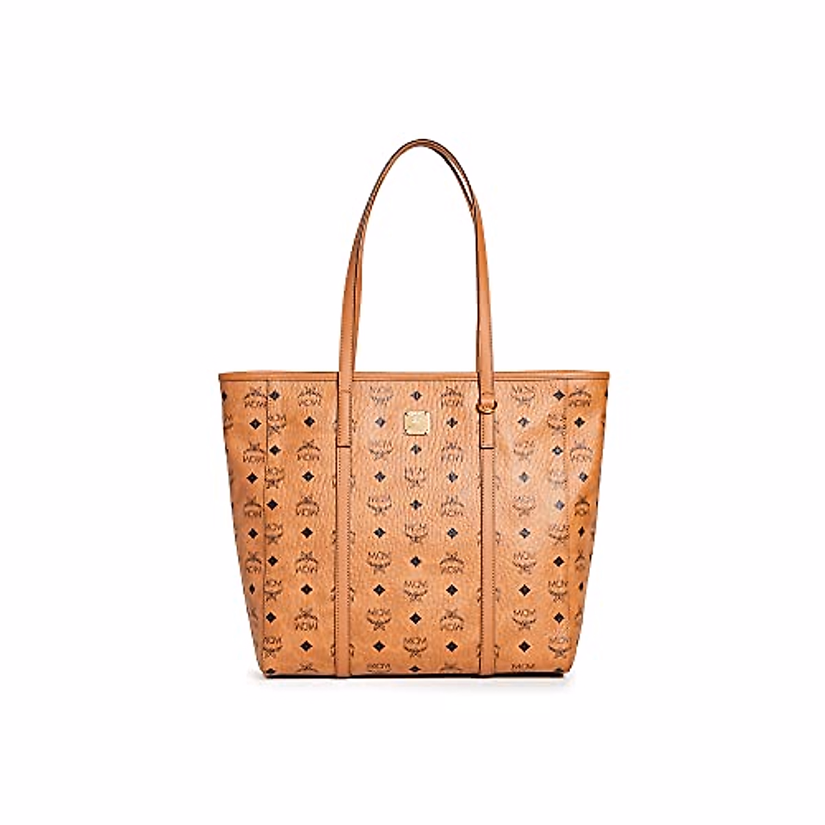 MCM Women's Toni Shopper Medium, Cognac, Tan, Graphic, One Size