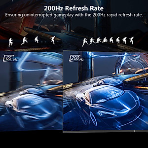 Z-Edge UG32F 32-inch Curved Gaming Monitor 16:9 1920x1080 200Hz Frameless LED Gaming Monitor, AMD Freesync Premium Display Port HDMI Built-in Speakers