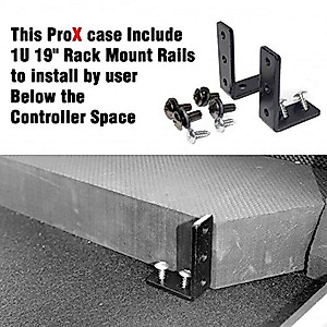 ProX XS-PRIME4 W ATA Flight Case For Denon PRIME 4 DJ Controller with 1U Rack Space and Wheels