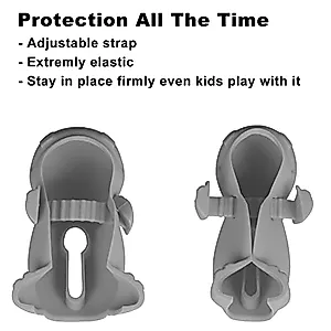 Bath Spout Cover - Faucet Cover Baby - Tub Spout Cover Bathtub Faucet Cover for Kids -Tub Faucet Protector for Baby - Silicone Spout Cover Gray Hippo - Kids Bathroom Accessories - Free Bathtub Toys