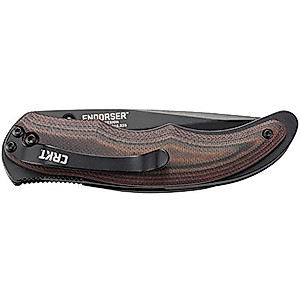 CRKT Endorser EDC Folding Pocket Knife: Assisted Opening Everyday Carry, Black Blade, Thumb Stud, Liner Lock, Two Tone G10 Handle, Pocket Clip 1105K