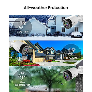 Veezoom Security IP Camera, 2 Way Audio 5MP PoE Security Camera, Full-Color Night Vision, Al Human Detection, Supports up to 256GB Micro SD, IP66 Weatherproof Outdoor Surveillance Cameras