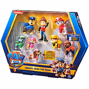 Paw Patrol Liberty Joins The Team 8 Figure Movie Gift Pack with Exclusive Collectible Figure, Kids’ Toys for Ages 3 and Up Multicolor 6062214
