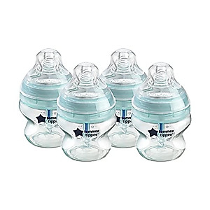 Tommee Tippee Anti-Colic Baby Bottles, Slow Flow Breast-Like Nipple and Unique Anti-Colic Venting System (5oz, 4 Count)