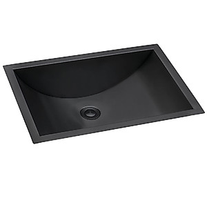 Ruvati 16 x 11 inch Gunmetal Black Undermount Bathroom Sink Stainless Steel - RVH6107BL