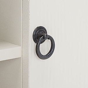 SAFAVIEH Home Collection Aliyah White 2-Door 1-Shelf Entertainment Media Stand up to 55" Flatscreen TV