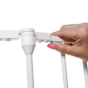 Dreambaby Newport Adapta Baby Gate - Use at Top or Bottom of Stairs - for Straight, Angled or Irregular Shaped Openings (White)