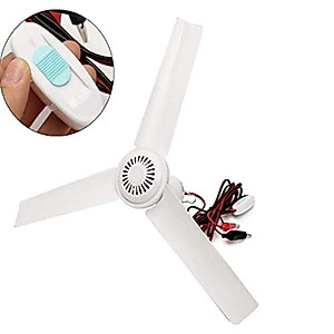 EXDOLL Portable Ceiling Fan 12V DC Mini Hanging Fan 19.7” Silent Camping Tent Hanging Fan Mute Energy-Saving Fans Bedroom Breeze Gazebo Fan Battery Powered