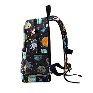 Planet Galaxy Childish Astronaut Toddler Backpack for Kids Boy Girls Age 3-6, Preschool Mini Backpack with Leash
