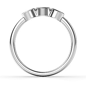 Metal Factory Sz 8.0 Solid Sterling Silver 3 CZ Past Present Future Wedding Engagement Ring