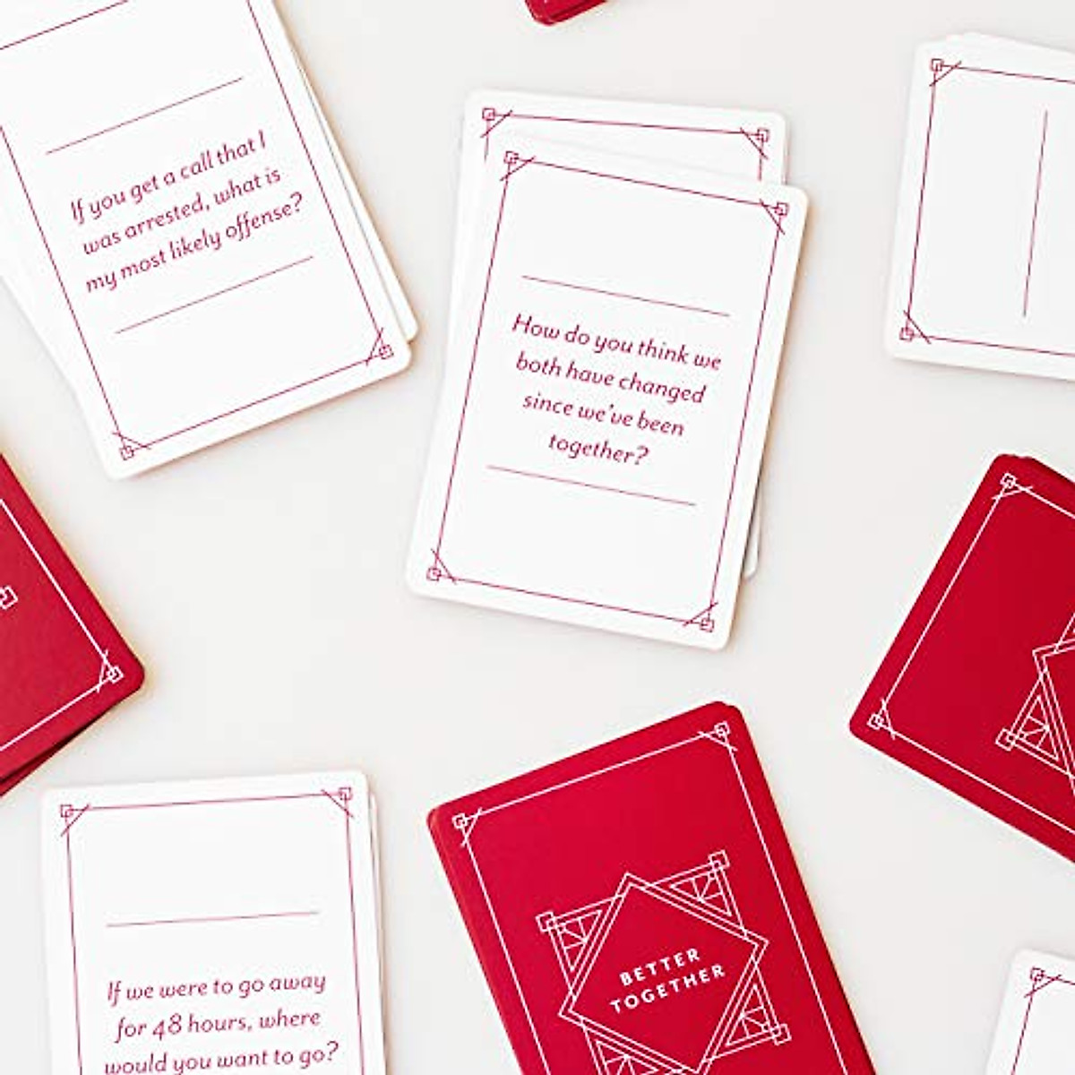 BETTER TOGETHER Couples Games Questions Card - Date Night 100 Fun Romantic Relationship Conversation Cards for Couple Game Gift - Adults were Really in Love Edition Activities Tonight Card Deck