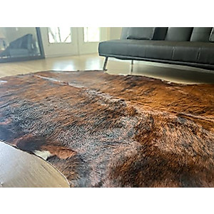 bonanza leathers Genuine Cowhide Rug Dark Brindle Size S/L/XL 5X6/6X7/7X8 FT (7x8)