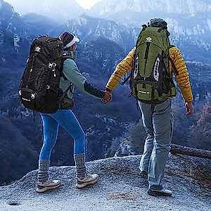 Esup 60L Hiking Backpack Men Camping Backpack with rain cover Lightweight Backpacking Backpack Travel Backpack (Army Green)