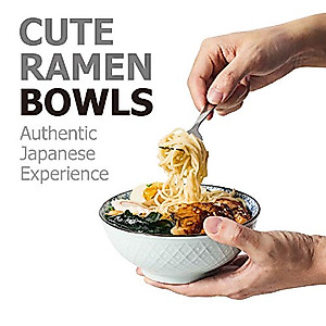 Y YHY Ceramic Bowls, 16 oz Japanese Rice Bowl, Porcelain Cereal Bowls for Kitchen - Nice Choice of Thanksgiving & Christmas Gifts, Blue Bowl Set of 4, Microwave and Dishwasher Safe