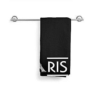 QICENIT Stylish Romantic France Paris with Eiffel Hand Towel Black Super Soft Plush Highly Absorbent for Bathroom 15.7x27.5In