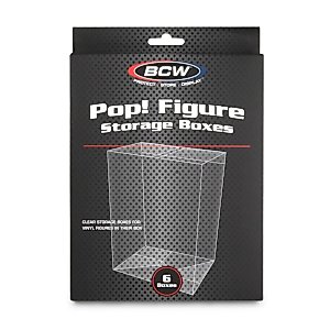 BCW Funko Pop Box | Archival Safe, Crystal Clear PET Plastic Protector for Regular Size Vinyl Figures | Compact, Impact-Resistant Case for Collectibles | Display & Protect Your Funko Pop Collection