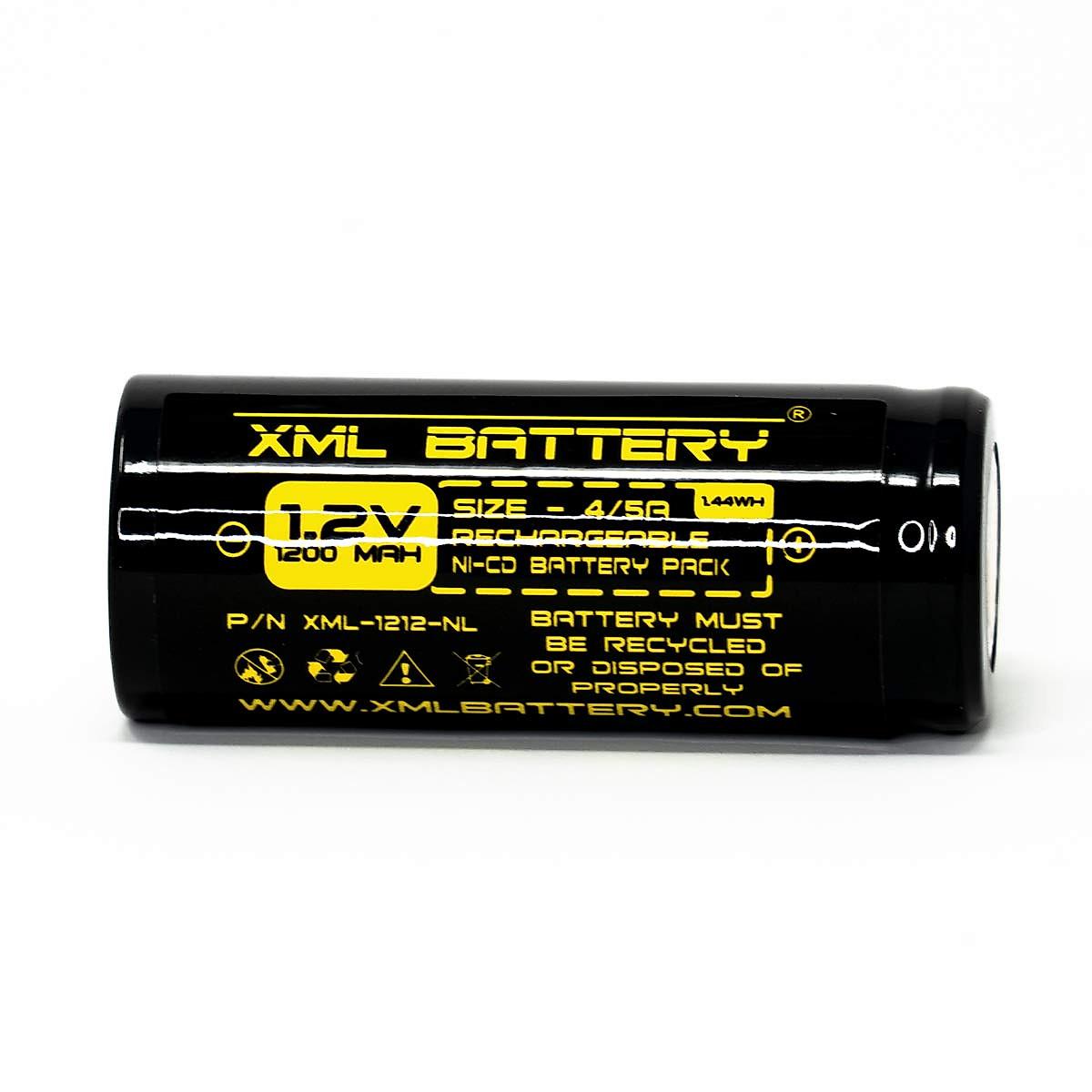 XML Battery (5 Pack LITHONIA ELB-1210N KR1200AUL SANYO ELB-1201N LITHONIA ELB1201N ELB1210N KR-1200AUL 1.2v 1200mAh Ni-CD Battery Replacement for Exit Sign Emergency Light…