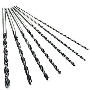 Jersvimc 7Pcs 300mm 12 Extra Long Drill Bit Set, Long Wood Drill Bits Long Shank Drill Bits Brad-Point Drill Bit Set Include (4mm, 5mm, 6mm, 7mm, 8mm, 10mm, 12mm)