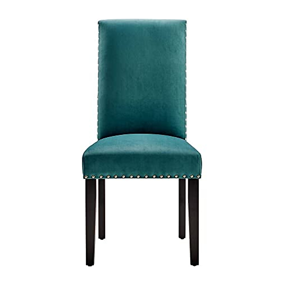 Modway Parcel Performance Velvet Dining Side Chairs - Set of 2, Teal