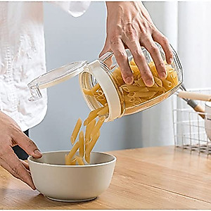 RFME Transparent Kitchen Storage Glass Tube flip Type Large capacity-1pcs Medium