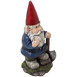 Home 'n Gifts Whimsical Gnome Flipping Off Middle Finger Mini Statue for Outdoor Garden Decor Sculptures As Funny Yard Decorations Or Unique Gifts for Gardeners