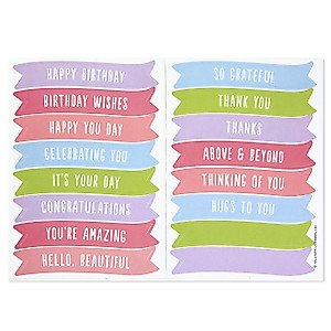 Hallmark Customizable All Occasion Greeting Cards (12 Cards with Envelopes and Stickers) Gold Foil Floral for Birthday, Thank You and Thinking of You