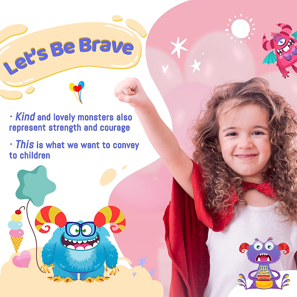 Dcuminkel Make-A-Face Stickers - 50 Sheets Kids Sticker Craft, Monster Theme Party Favor Stickers for Kids, Keep Kids Busy Activity Bulk, 10 Styles for Party School Class, Goodie bag Idea, Gift