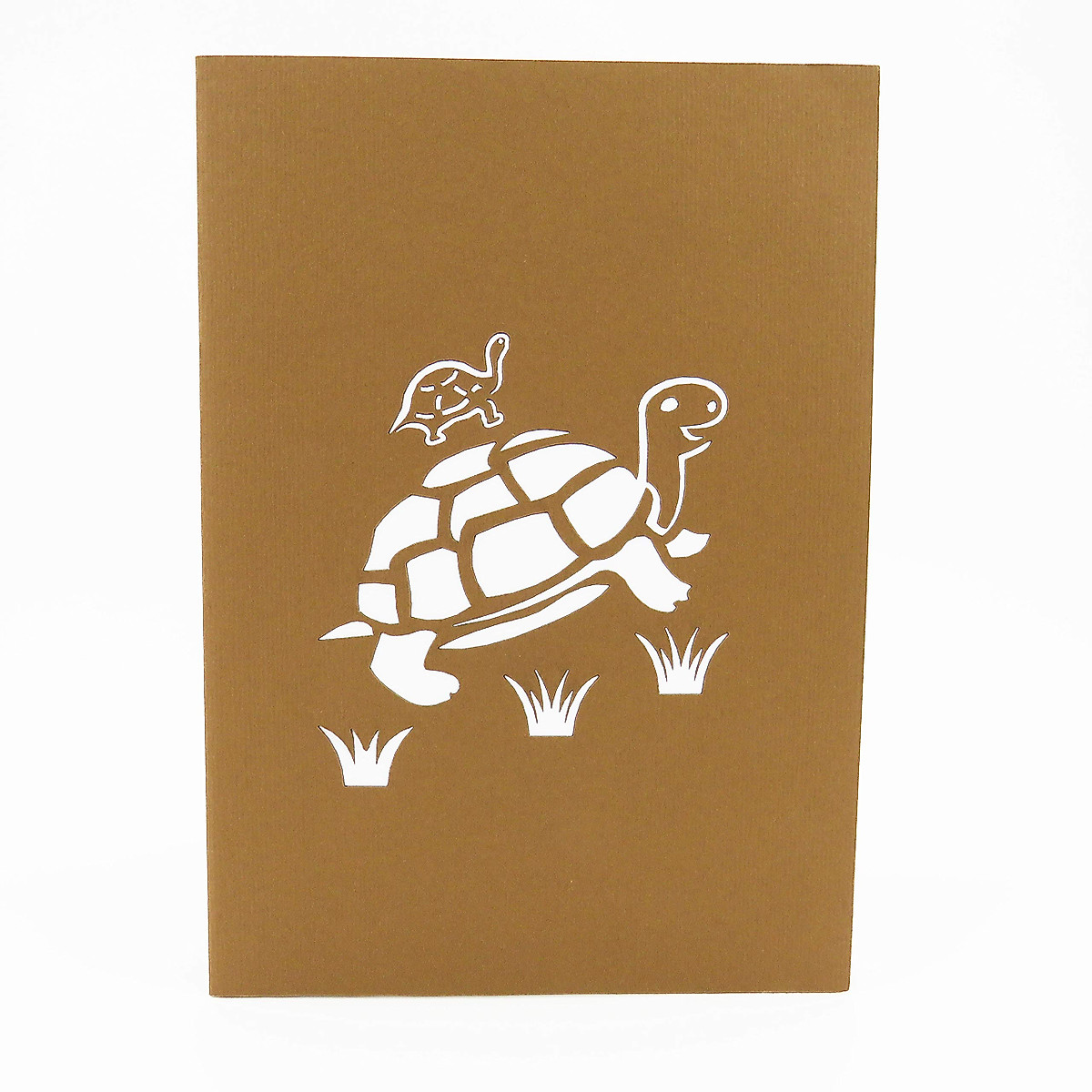 POP CARD EXPRESS Turtle Theme 3D Pop Up Greeting Card - Mother's Day Card, Thank You Mom Card, Father's Day Card, Thank You Dad Card (Turtles Pop Up Card)