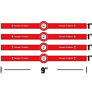 Safe Secure Tamper Evident Seals Stickers for Drink Lids 1" x 9" - 500 Pcs Food Delivery Stickers Sealed for Freshness Labels Drink Food Seal Stickers