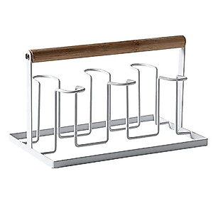 XWOZYDR Iron Cup Holder Household Portable Coffee Cup Drain Rack Glass Holder Living Room Kitchen Cup Storage Shelf (Color : OneColor)