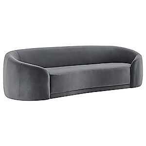 Modway Contessa Performance Velvet Sofa, Grey