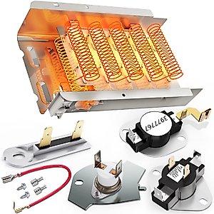 【UPGRADED】279838 Dryer Heating Element for Whirlpool Kenmore Maytag Amana Roper, Dryer Heating Element Parts Include Dryer Thermostat Thermal Fuse, Replaces 2406026 3403585 w10724237