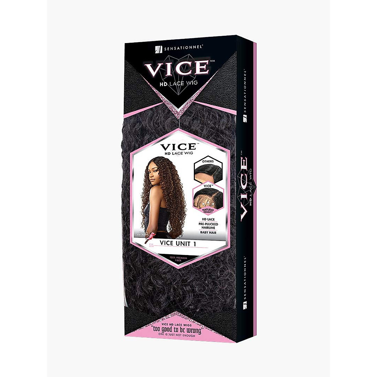 Sensationnel Vice Synthetic HD Lace Front Wig - VICE UNIT 1 (1B Off Black)