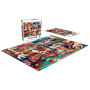 Buffalo Games - Steve Read - Painting Puppies - 750 Piece Jigsaw Puzzle for Adults Challenging Puzzle Perfect for Game Nights - Finished Puzzle Size is 24.00 x 18.00