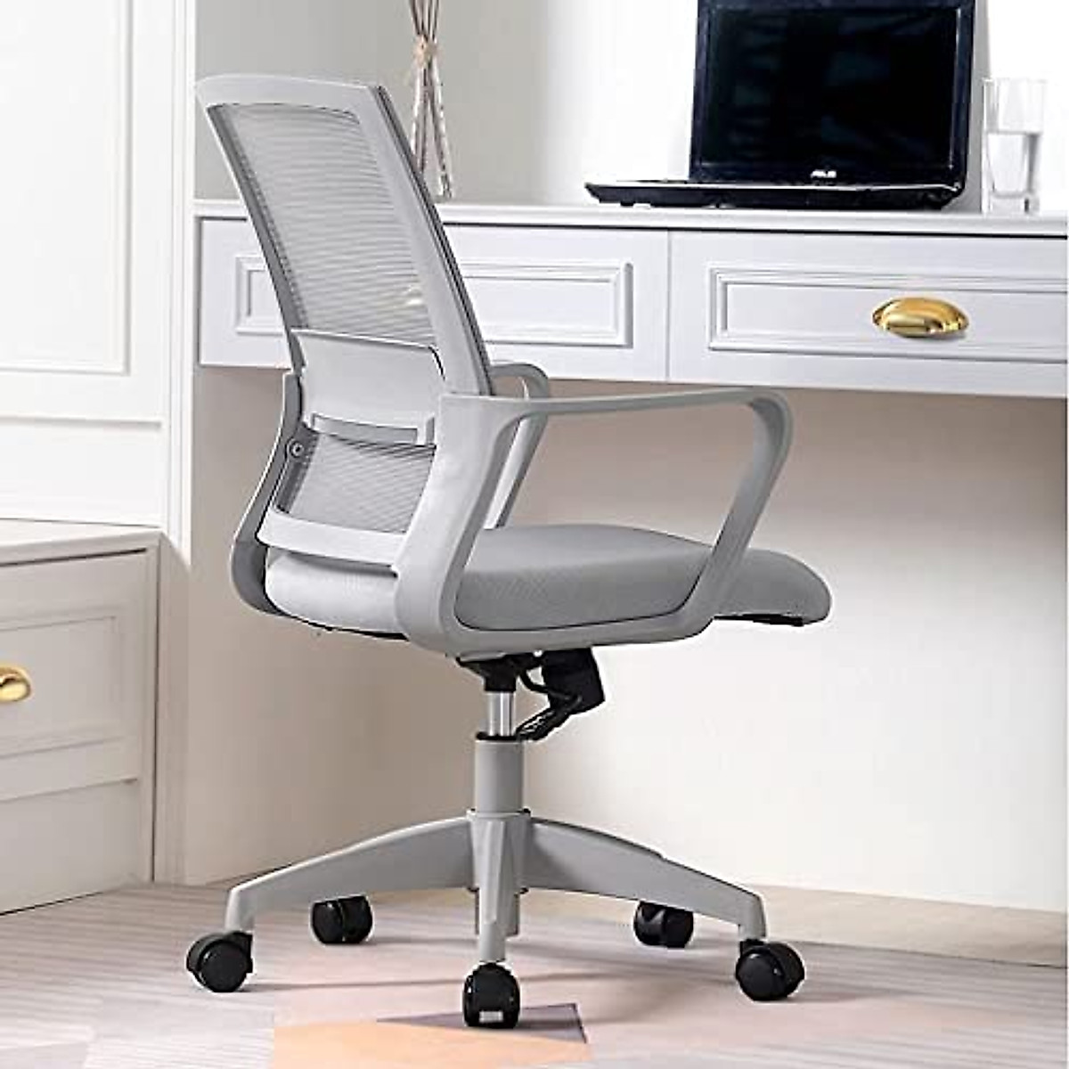 Office Chair Desk Chair Desk Chair Computer Chair Home Office Chair Study Chair Modern Simple Writing Chair Ergonomic Chair Back Chair Gaming Chair Computer Chair (Color : A-Grey)