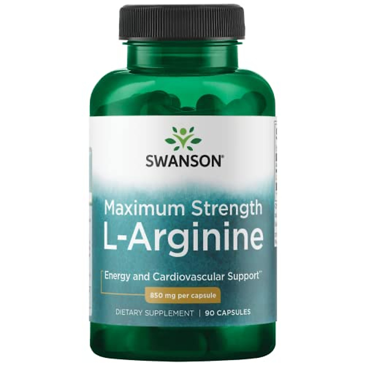 Swanson Amino Acid Super-Strength L-Arginine 850 Milligrams 90 Capsules