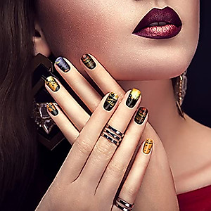 TailaiMei 10 Sheets Halloween Nail Wraps Stickers Nail Polish Strips Self-Adhesive Full Wraps with 2 pcs Nail Files for DIY Nail Art Decals (Horror Style)