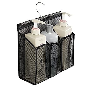 ALYER Hanging Mesh Shower Caddy,Bathroom Toiletry Organizer,Black