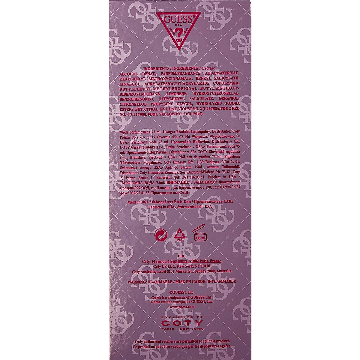 Guess Eau de Parfum Spray for Women, 2.5 Fluid Ounce