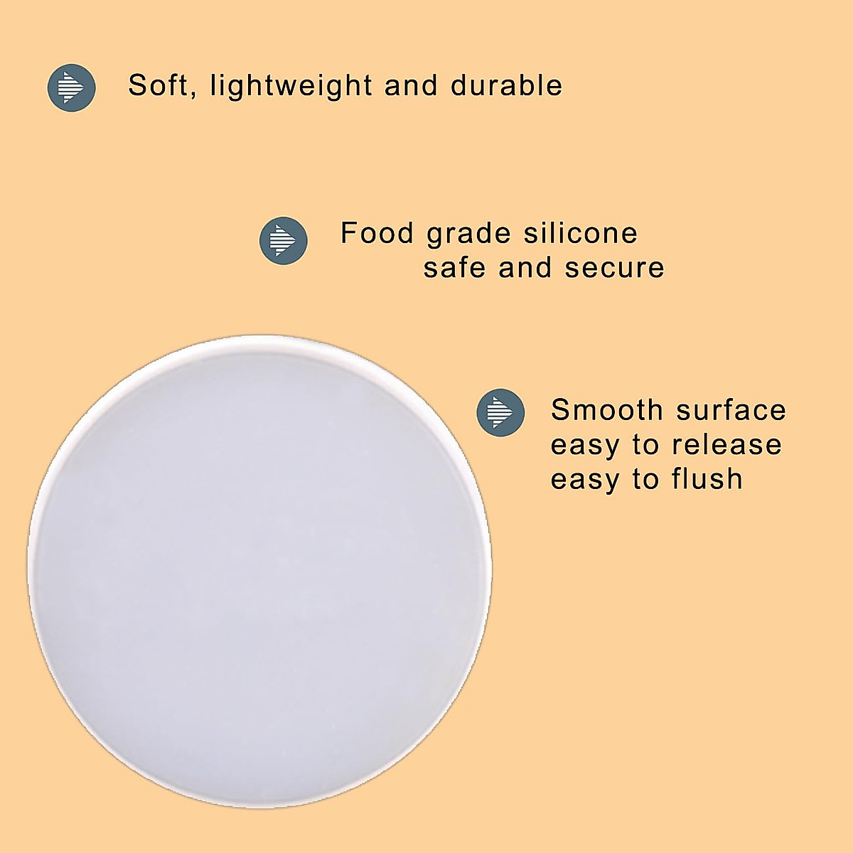 2pcs 7 Inch Resin Tray Molds, Round Rolling Tray Molds, Big Flat Round Coaster Resin Epoxy Silicone Board Molds for DIY Crafts